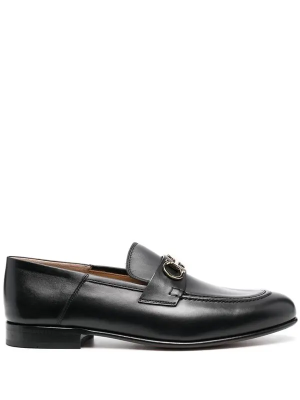 FERRAGAMO 20mm Ottone Gancini-buckle Loafers - Black
