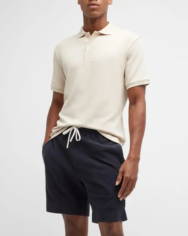 Buy Theory Droyer Studio T Textured Polo Shirt - Moon At 51% Off ...
