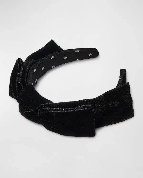 Lele Sadoughi Shirley Wide Ribbon Headband - Jet