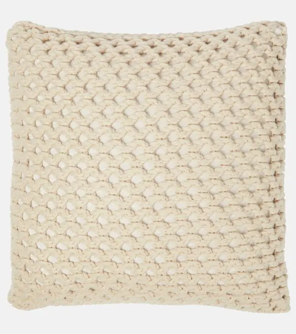 Brunello Cucinelli Cashmere And Cotton Cushion - Grey
