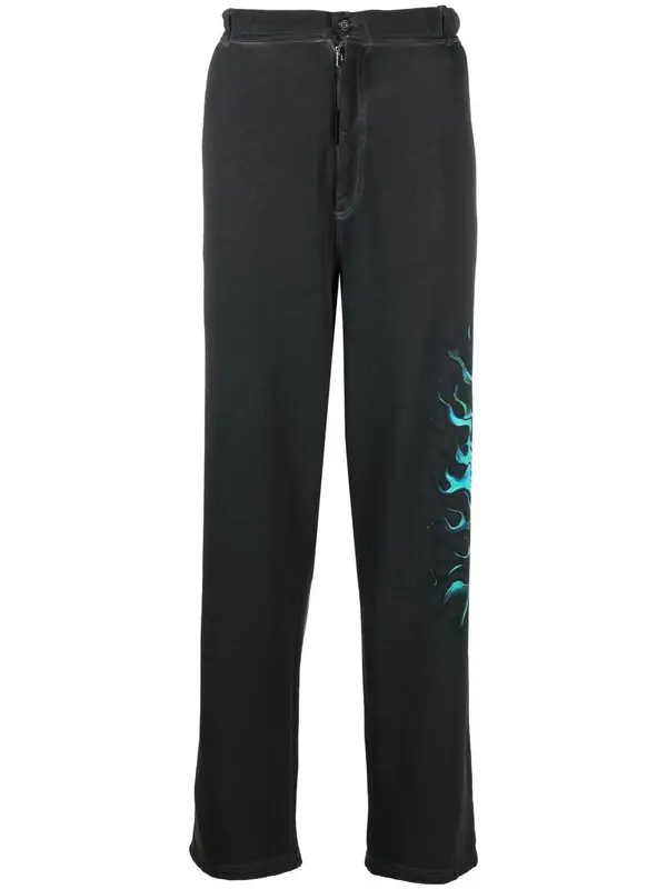 Roberto Cavalli Graphic-print Straight Trousers