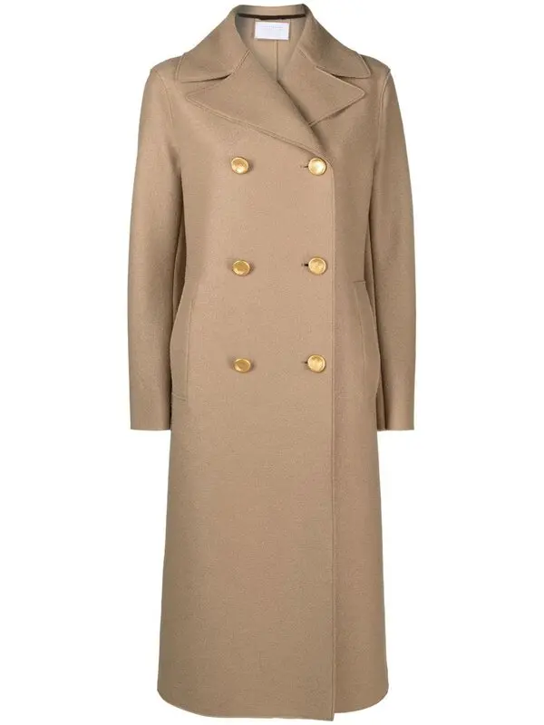 Harris Wharf London Double-breasted Virgin Wool Coat - Neutrals