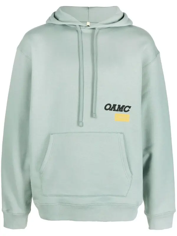 OAMC Logo Print Hoodie - Green
