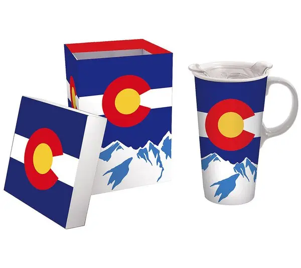 EVERGREEN 17-oz Colorado State Ceramic Travel C Up W/tritan Li