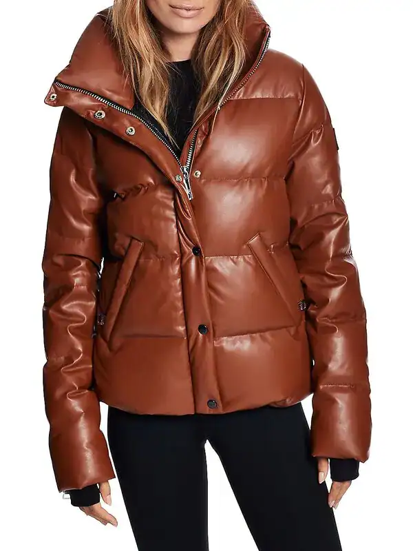 Sam. Isabel Vegan Leather Down Puffer Jacket - 70% Off | Editorialist