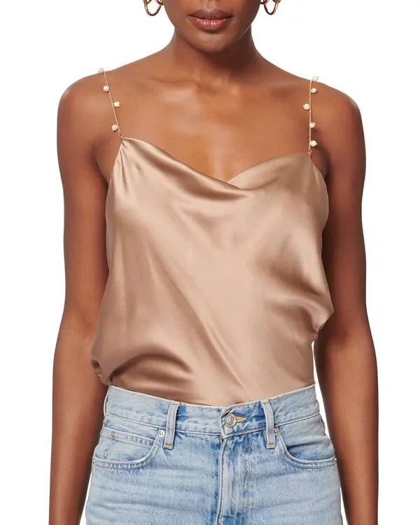 Buy Cami Nyc Busy Biascut Cami W/ Pearl Chain Straps Beachwood At 51