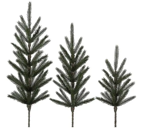 VICKERMAN 24-30-36' Green Spruce Tops 3pc Set