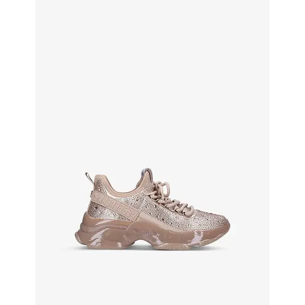 Steve Madden Maxima-r Crystal-embellished Woven Low-top Trainers