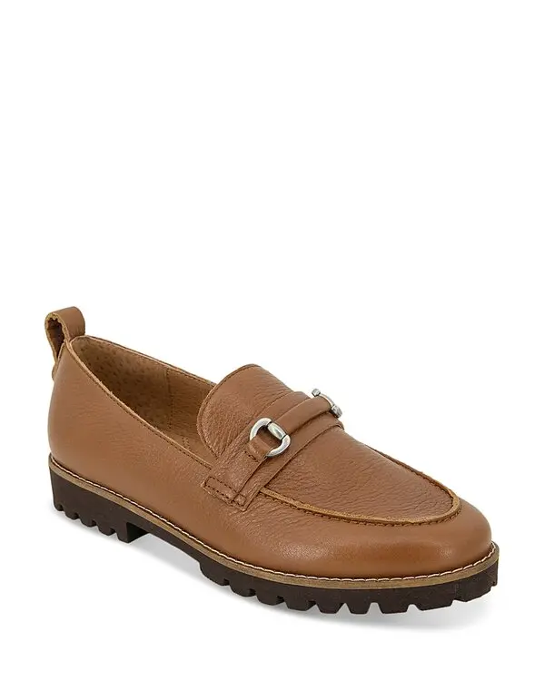 KENNETH COLE Eugene Lug Bit Loafers - Cognac