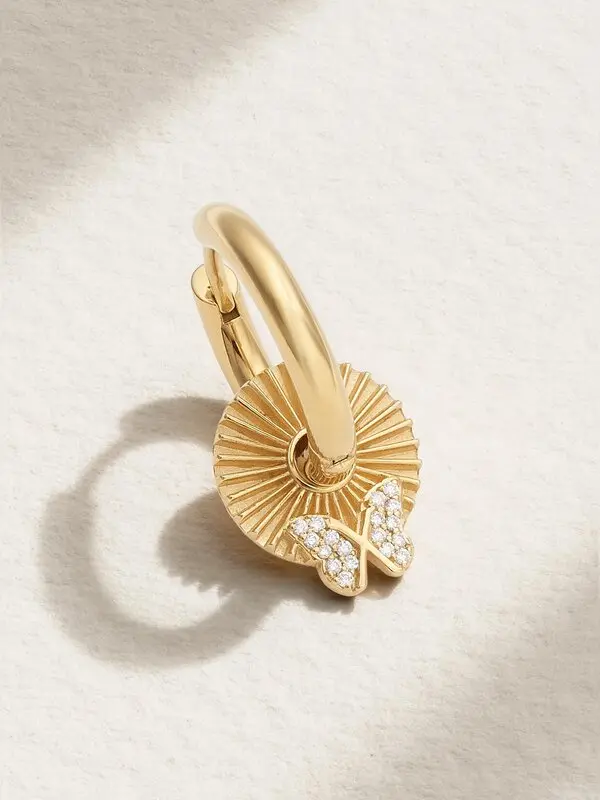 FOUNDRAE Reverie 18-karat Diamond Single Hoop Earring