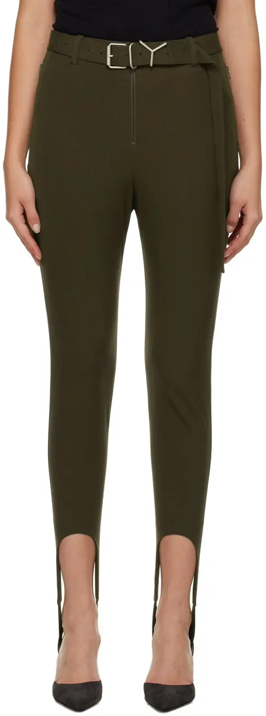 Buy Y/project Brown Belt Ski Trousers Olive At 77 Off Editorialist