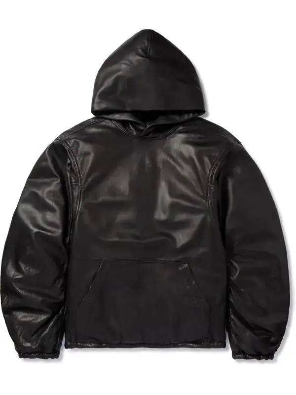 【超希少】BALENCIAGA Oversized Leather Hoodie Balenciaga Oversizing Leather Hoodie