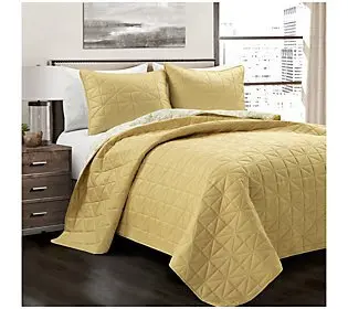 LUSH DECOR Mid-century Modern Reversible Quilt -piece F/q