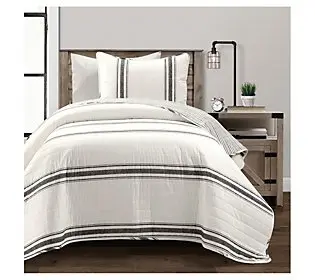 LUSH DECOR Farmhouse Stripe Cotton 2-piece Twin/txl Lus H Decor