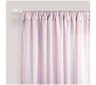LUSH DECOR Rainbow Sheer With Lining Rainbow/wh Ite 38x63