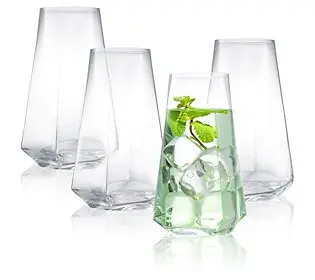 JOYJOLT Set Of 18-oz Infiniti Crystal Highb Ll Glasses