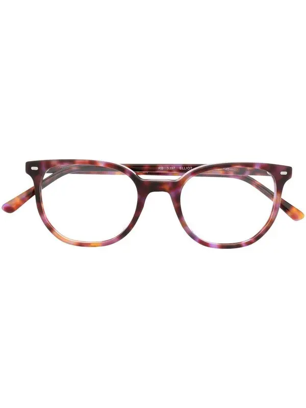 Ray-ban Elliot Square-frame Optical Glasses - Brown