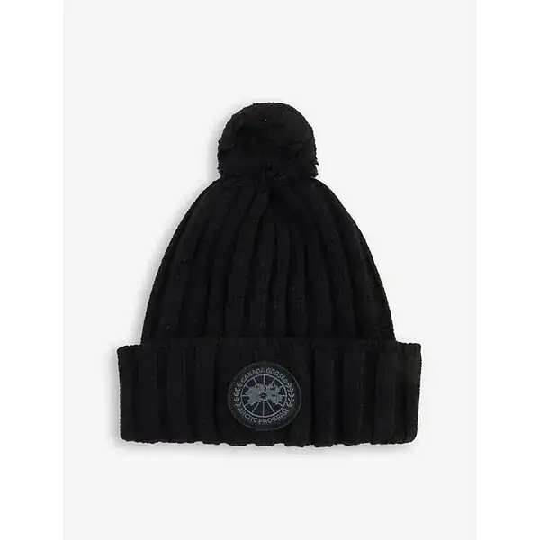 Canada Goose Pom-Pom Brand-Badge Wool And Cashmere-Blend Beanie