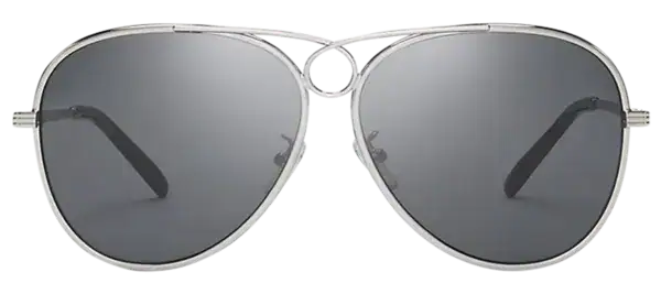 Tory Burch Gloria Pilot Sunglasses Gloria Pilot Sunglasses, Shiny Silver/Grey Gradient | Tory  main image 4