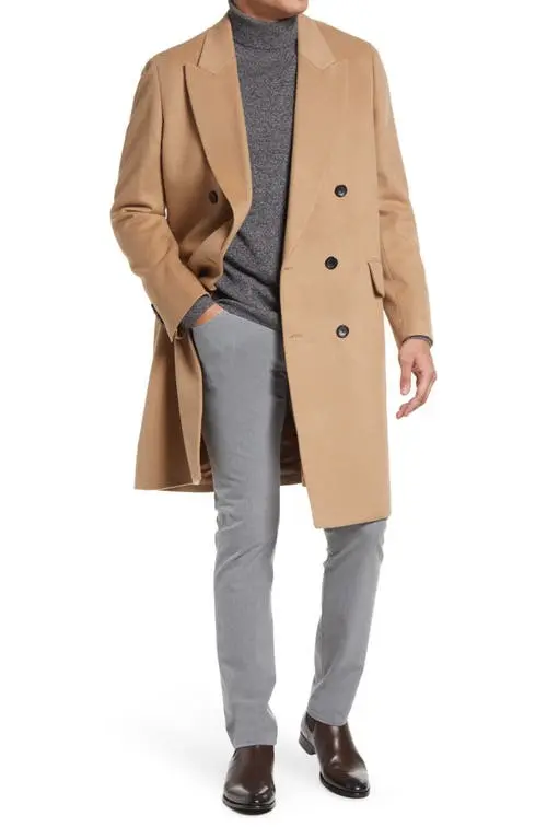 Cardinal Of Canada Thomas Wool & Cashmere Overcoat - Camel