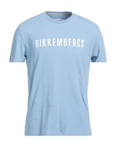 BIKKEMBERGS T-shirt Size Cotton, Elastane - Blue