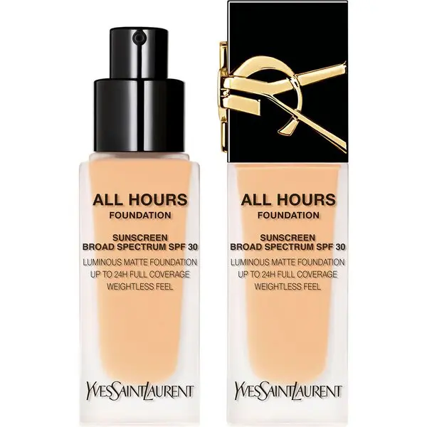 Saint Laurent All Hours Luminous Matte Foundation 24h Wear Spf 30 With Hyaluronic Acid - Lw7