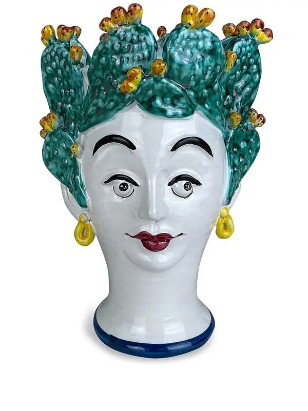 LES-OTTOMANS Cacti Ceramic Vase - White