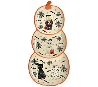 TEMP-TATIONS Seasonal Stacked Figural Pumpkin Platter