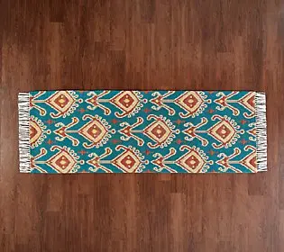 BRIGHT BAZAAR By Will Taylor 2.7' X 7' Abstract Ikat Runner