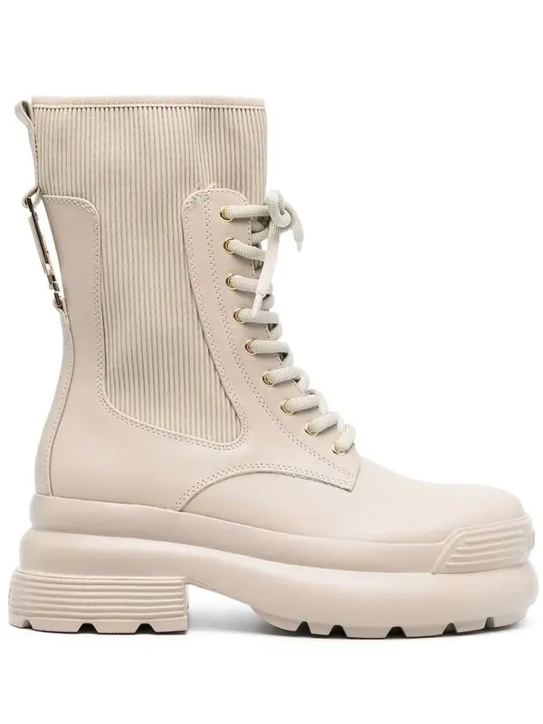Liu Jo Amy Lace-up Ankle Boots - Neutrals