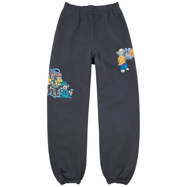 Off-White Graff Pupp Printed Cotton Sweatpants In Multicoloured 