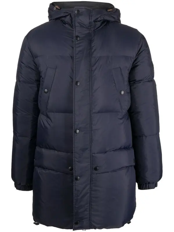 YVES SALOMON Hooded Feather-down Padded Jacket - Blue
