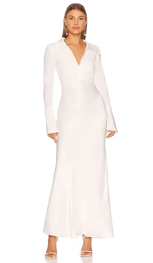 champagne pink long dress Pink Champagne V-neck Sheath Backless Charming Evening Dresses, CP0934 main image 0