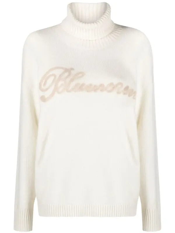 Blumarine Logo-lettering Rollneck Jumper