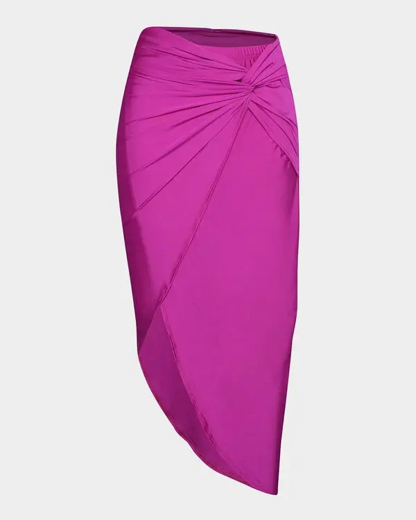 SUNSHINE 79 Gypset Convertible Faux Wrap Coverup - Bright Violet