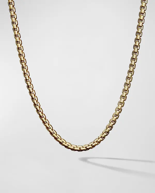 David Yurman 18k Box Chain Necklace - Gold