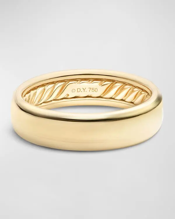 David Yurman 18k Classic Band Ring - Gold | Editorialist
