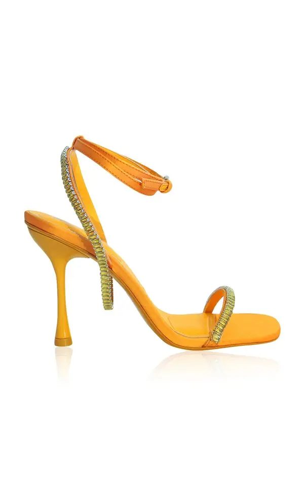 Simkhai Luxon Crystal-embellished Sandals - Orange