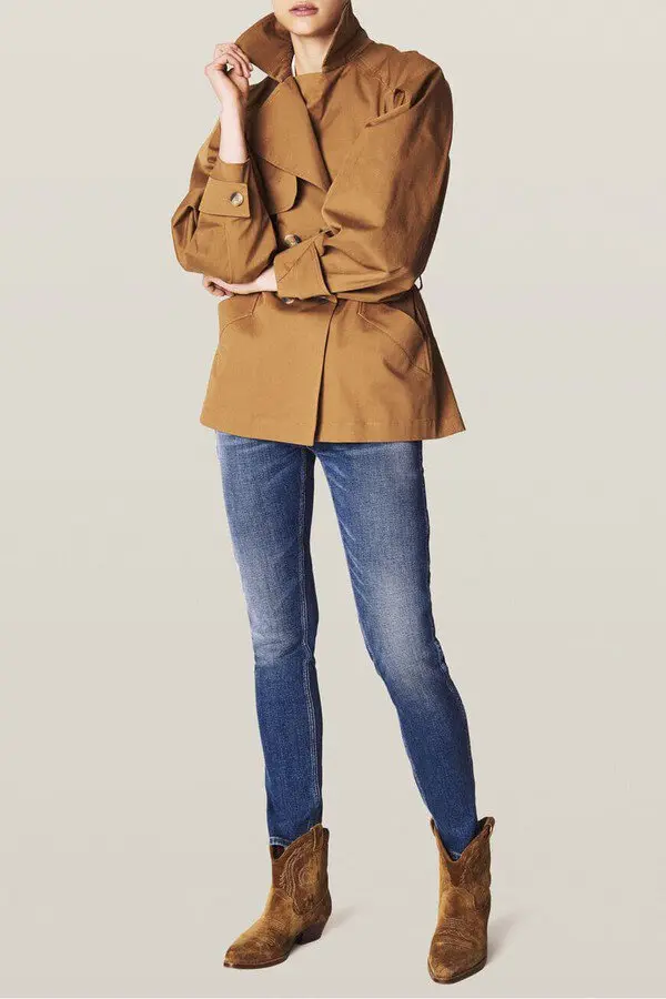 Buy Ba&sh Tyson Short Trench Coat - Brown At 70% Off | Editorialist