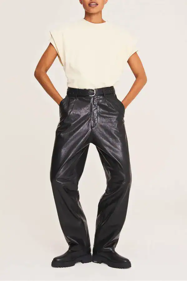 Buy Ba&sh Kary Leather Pants - Black At 70% Off | Editorialist