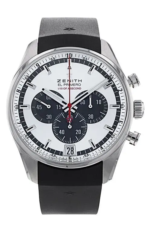 WATCHFINDER & CO. Zenith Preowned El Primero Chronograph Rubber Strap ...