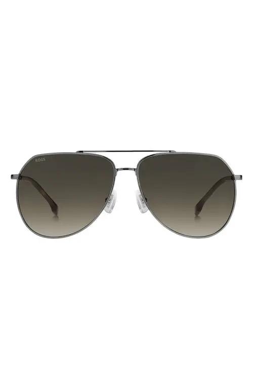 Hugo Boss 61mm Aviator Sunglasses - Dark Ruthenium