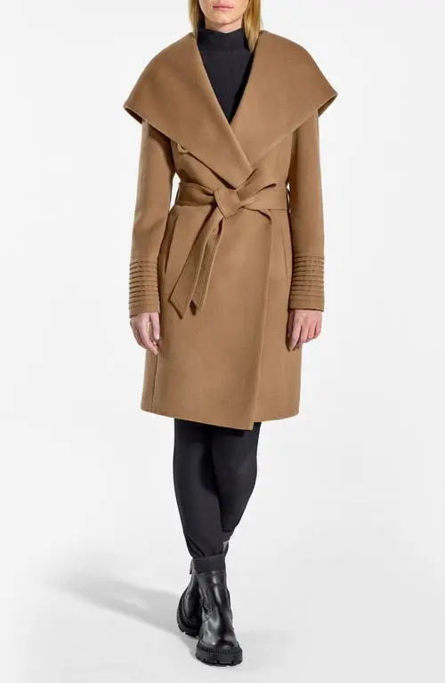 Sentaler Alpaca & Wool Wrap Coat - Dark Camel