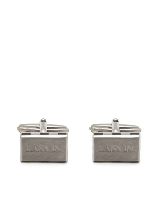 LANVIN Logo-engraved Polished Cufflinks