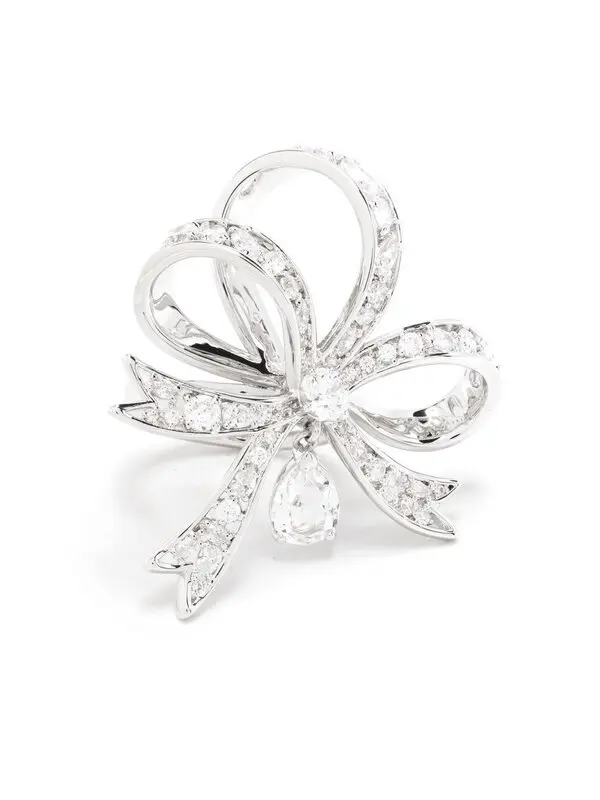SWAROVSKI Volta Bow Cocktail Ring - Silver