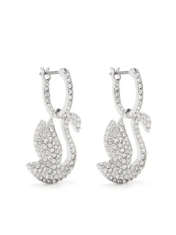 SWAROVSKI Swan Hoop Earrings