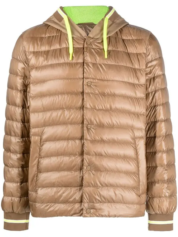 Herno Drawstring Hooded Down Jacket - Neutrals