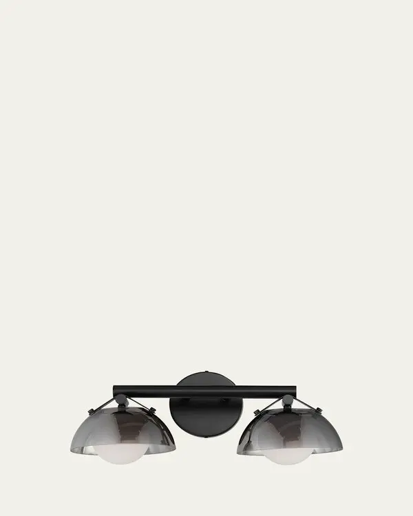 Studio M Mat Sanders Design From Domain 2-light Wall Sconce Smoke/brass - Black