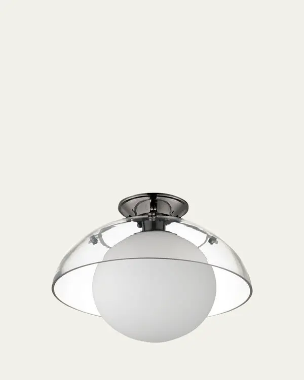 Studio M Mat Sanders Design From Domain 14" Semi Flush Mount Clear/black Nickel