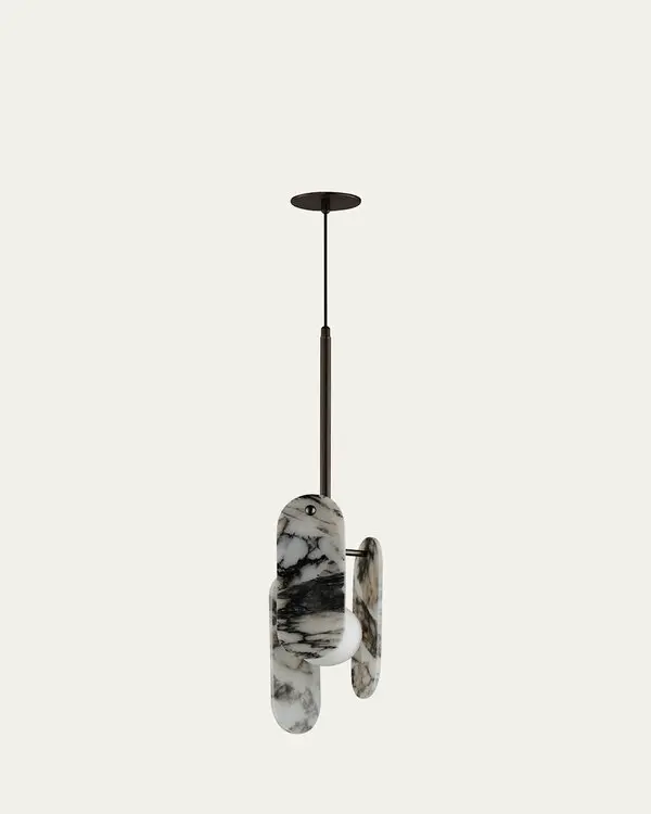 Studio M Nina Magon Design From Megalith Cord Hung Pendant Striae Arya - Brushed Bronze